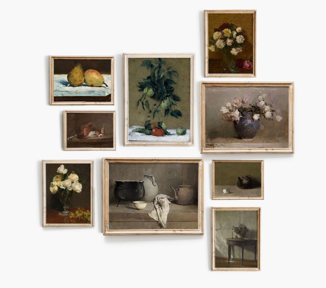 Printable Gallery Wall Art Set, Maximalist Wall Art, Antique Gallery ...