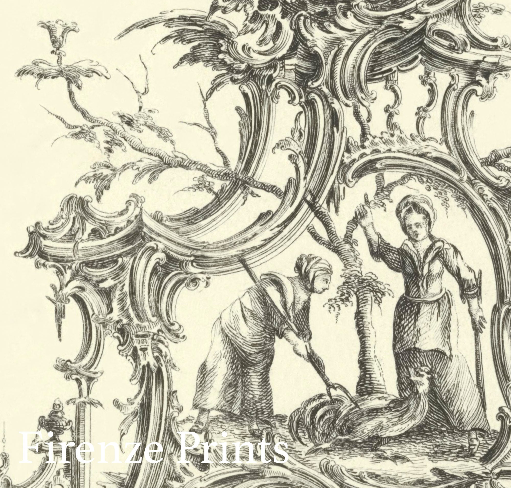 Antique Clock Etching Print, Set of 2 Prints, Antique Engraving Print ...