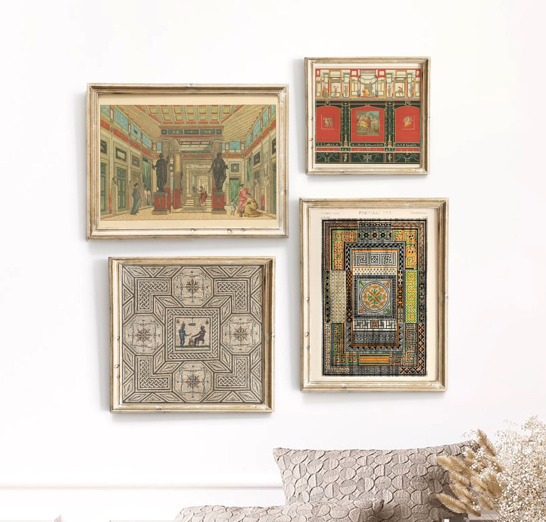 Pompeii Print Bundle, Set of 4 Prints, Pompeii Art, Pompeii Fresco ...