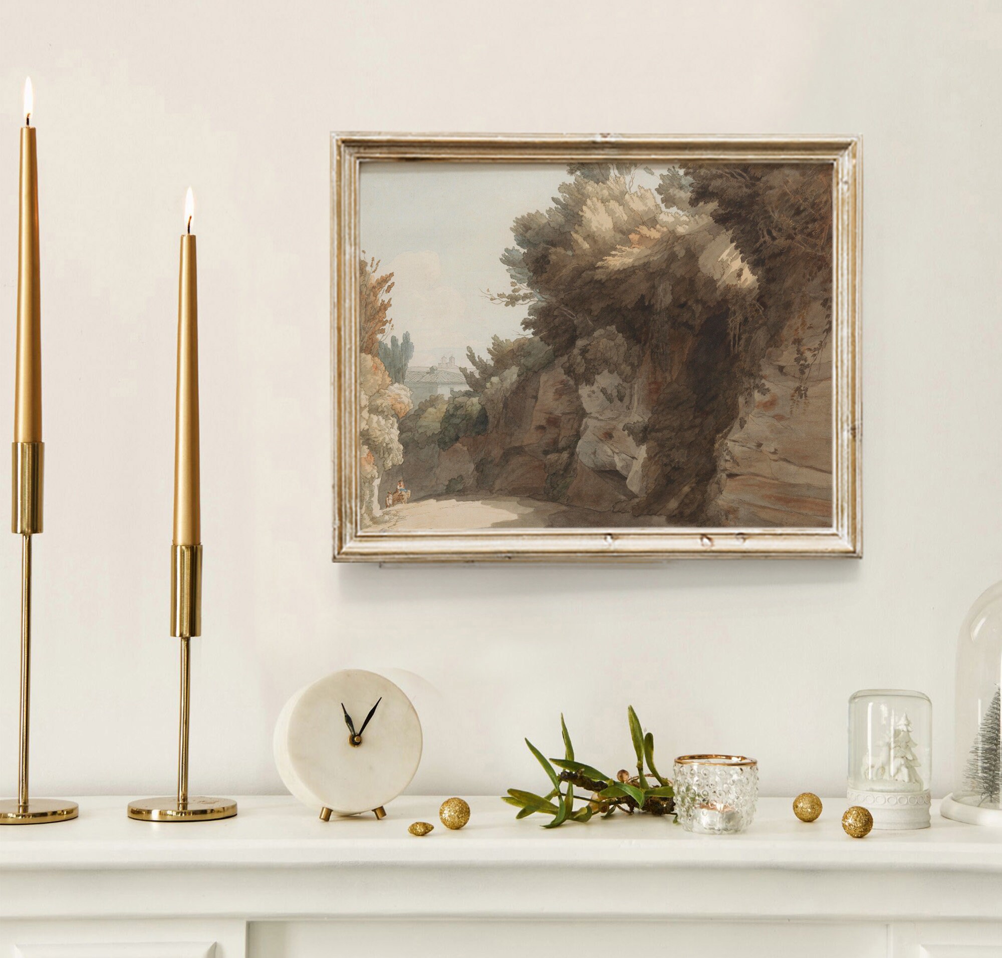 Villa Medici Rome Watercolor Print Set: Italian Landscape (digital ...