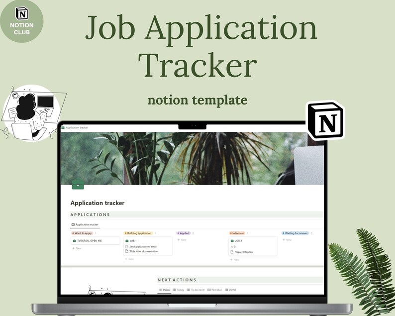 Notion Template Job Tracker Notion Template 2023 Notion - Etsy Canada