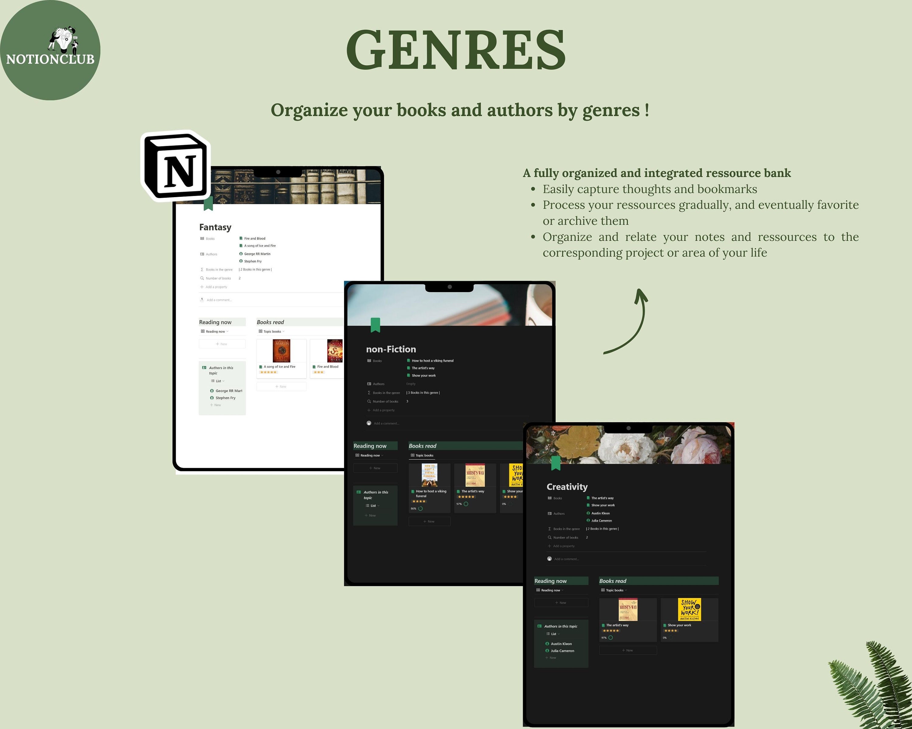 Notion Reading Journal | Notion Library, Notion Template, Notion ...