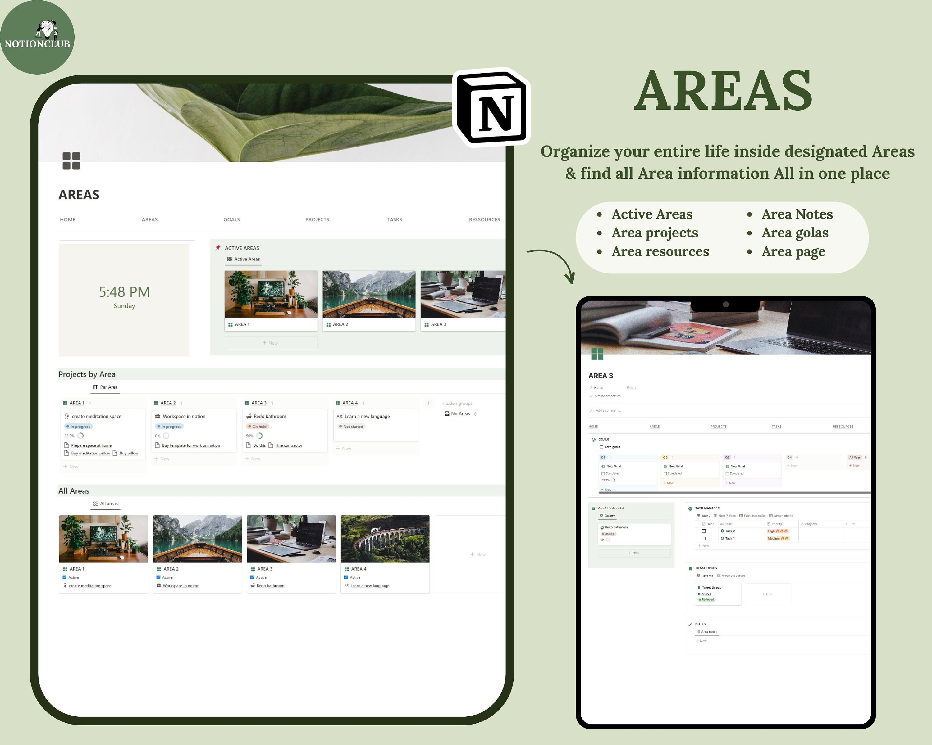 Notion Second Brain, Notion Dashboard, Notion Template 2023, Notion Planner, Notion All in One ...