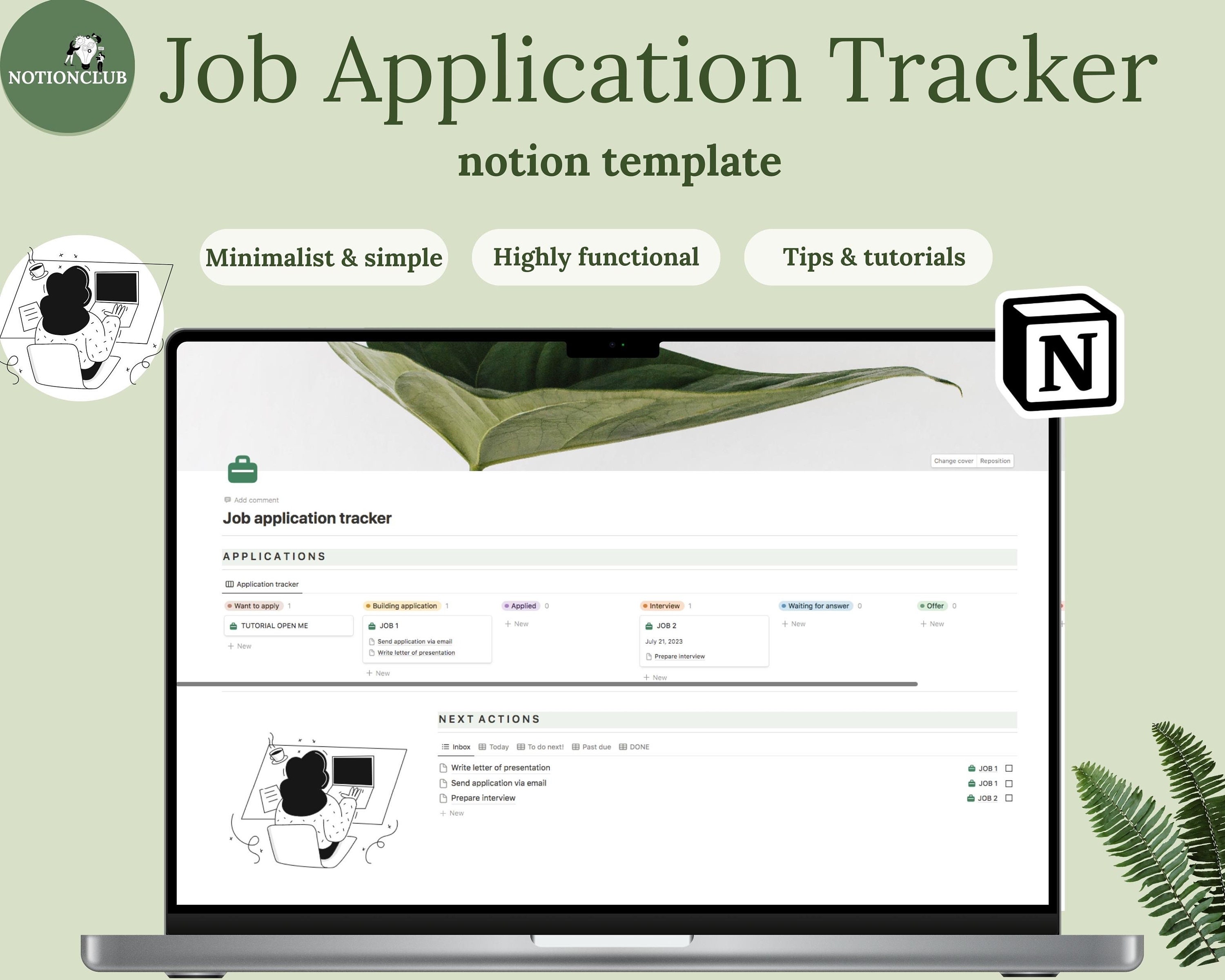 Notion Template Job Tracker, Notion Template 2023, Notion Template Work ...