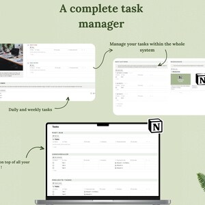 Notion Template Work Dashboard Notion Templates Notion - Etsy Canada