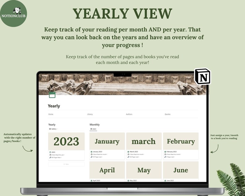 Notion Reading Journal | Notion Library, Notion Template, Notion ...