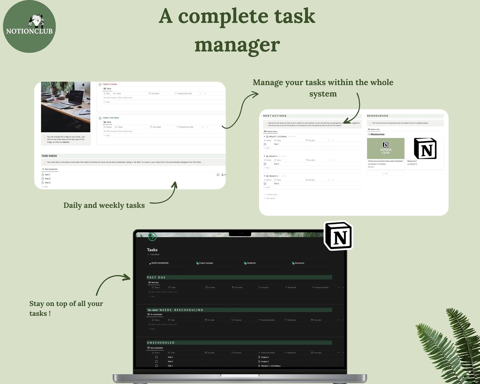 Notion Template Work, Notion Template, Notion Dashboard, Notion Planner ...
