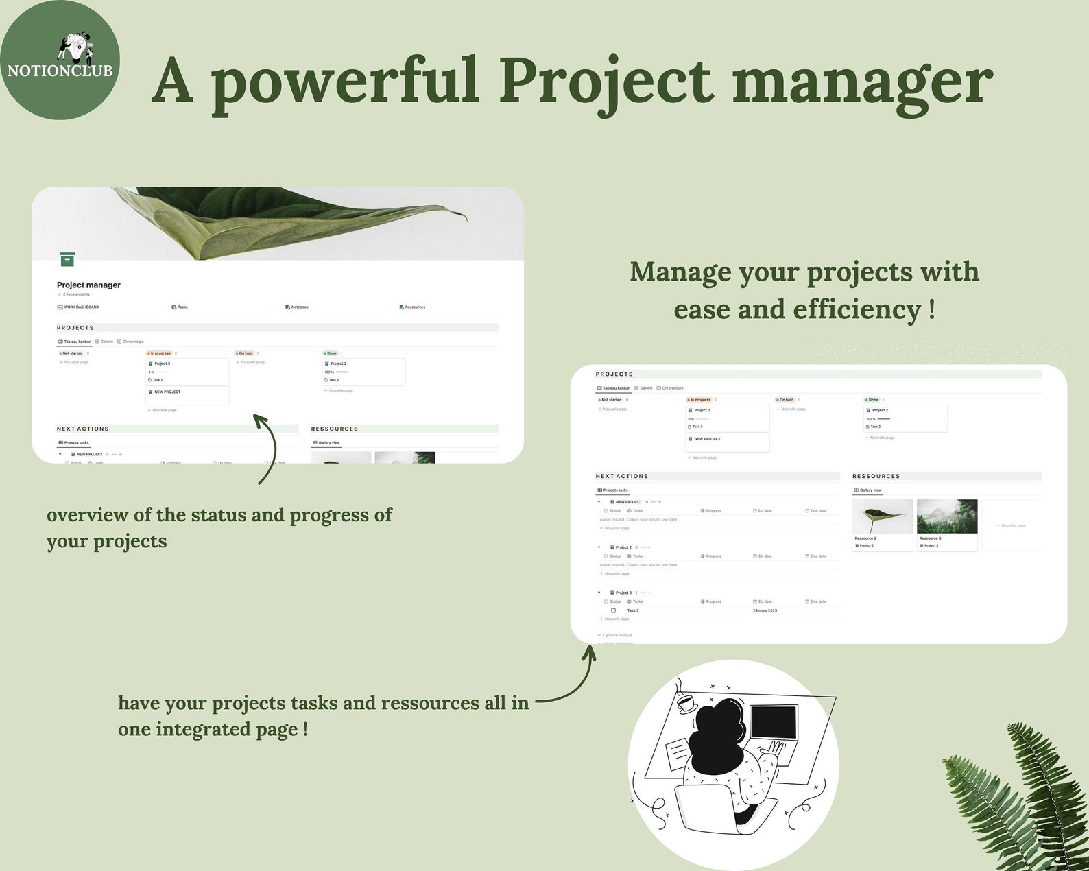 Notion Template Work, Notion Template, Notion Dashboard, Notion Planner ...