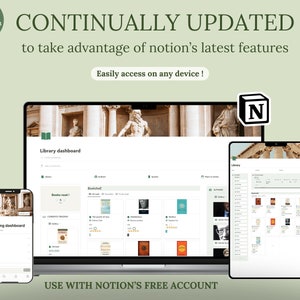 Notion Reading Journal | Notion Library, Notion Template, Notion Reading Tracker, Notion ...