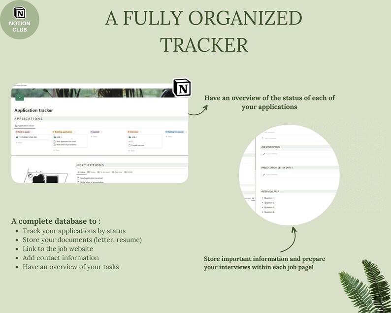Notion Template Job Tracker Notion Template 2023 Notion - Etsy