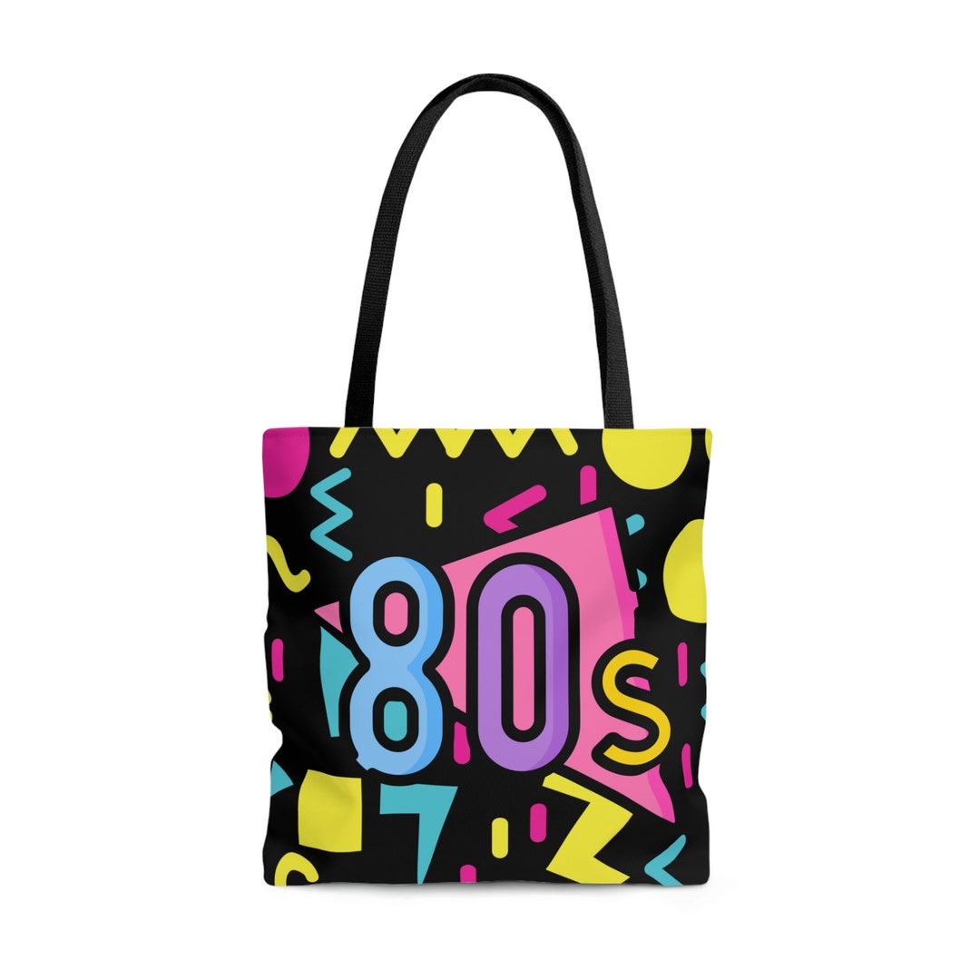 80's Tote Bag, Cute 80s Bag, Book Bag, Canvas Tote Bag, Birthday Gift ...
