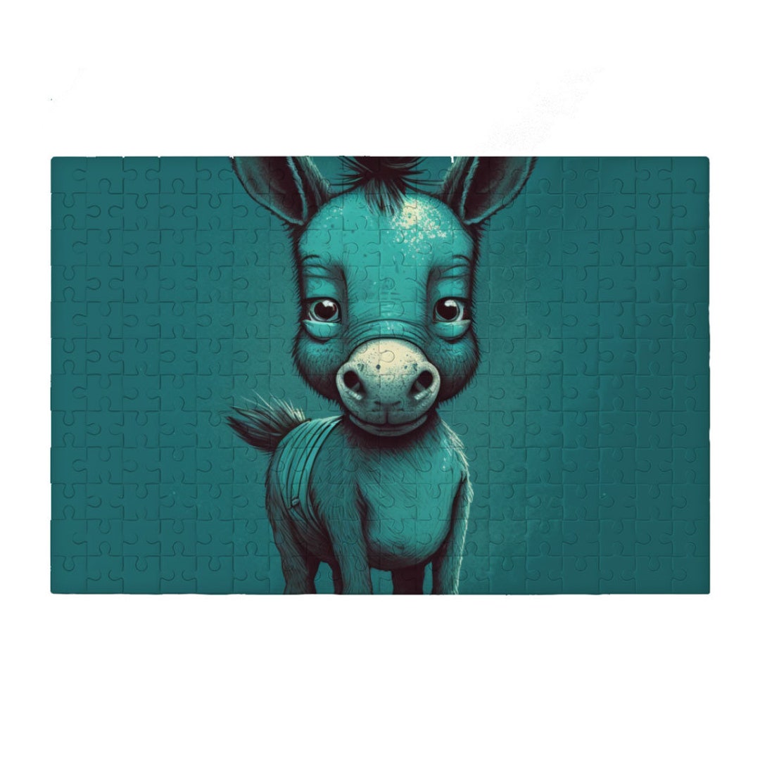 Donkey Print Puzzles - Unique Jigsaw Puzzle - Beautiful Puzzles - Etsy