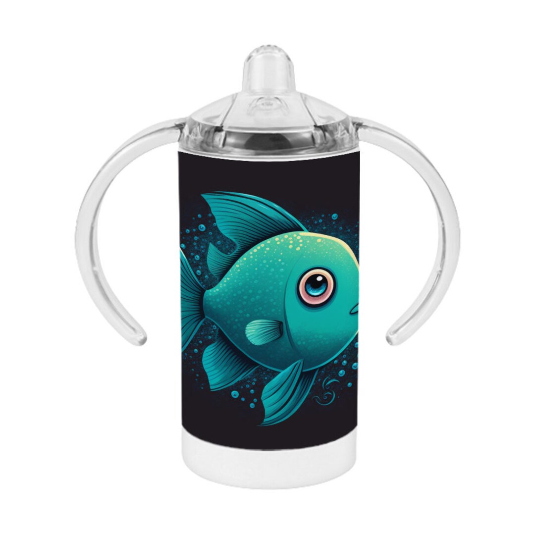 Fish Cartoon Sippy Cup - Cartoon Baby Sippy Cup - Print Sippy Cup - Etsy