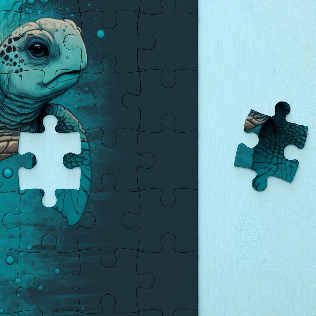 Cute Cartoon Turtle Puzzles Beautiful Jigsaw Puzzle Art - Etsy