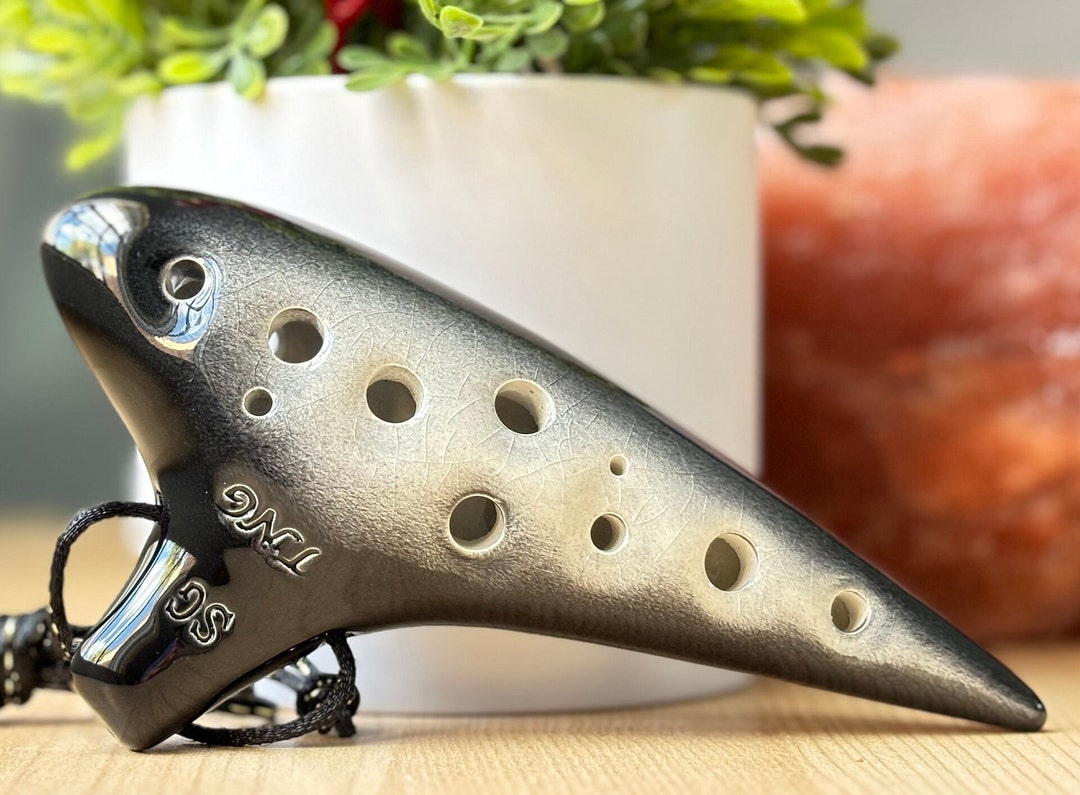 Soprano G 12 Hole Ceramic Ocarina. Great Gift, Easy to Carry and Learn ...