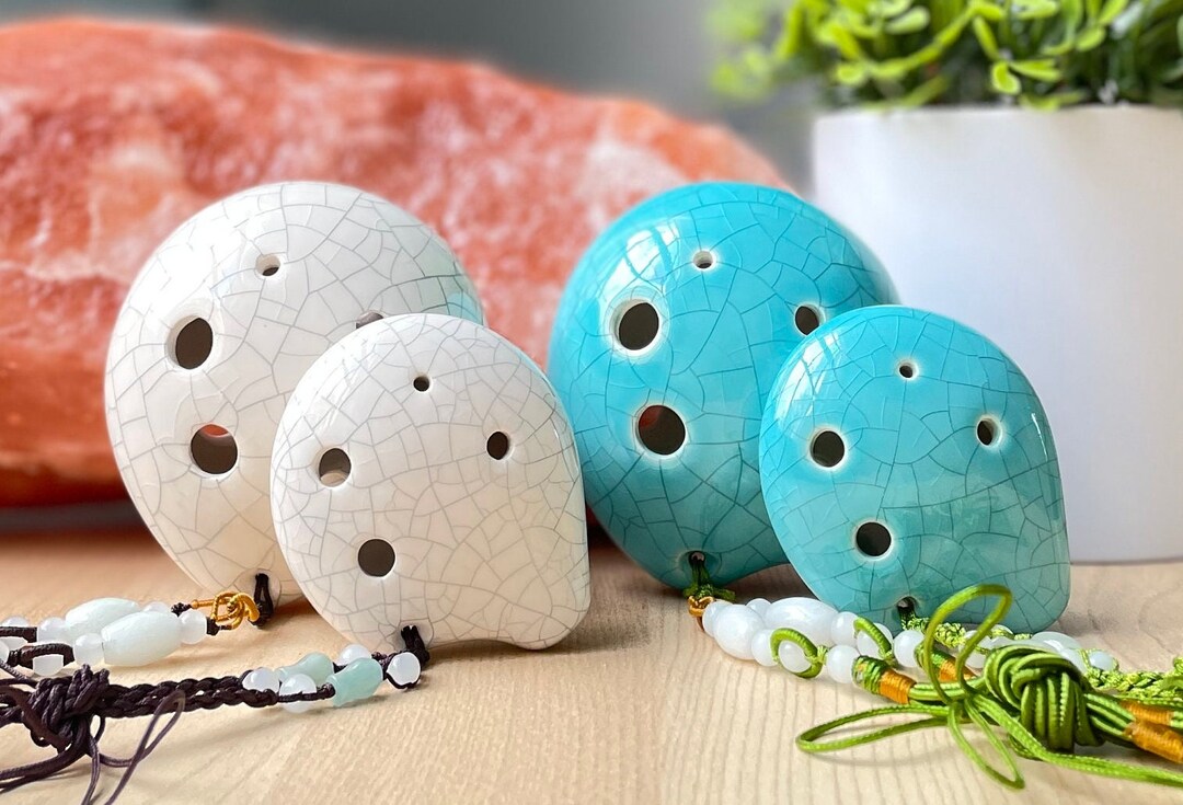 Super Deal! Alto C + Soprano C 6 Hole Ceramic Ocarina - Great Gift ...