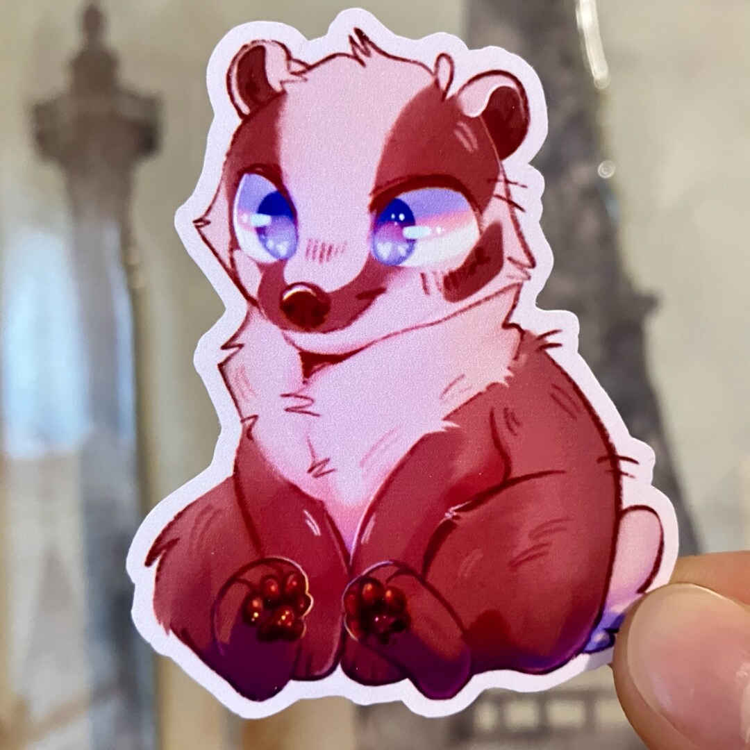 Honey Badger Sticker / Badger Sticker / Animal Sticker / Cute Animal ...