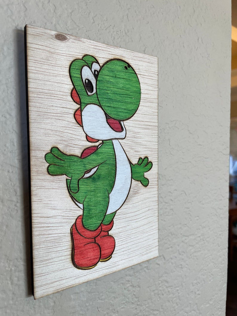 Yoshi Laser Engraved and Hand Colored - Etsy