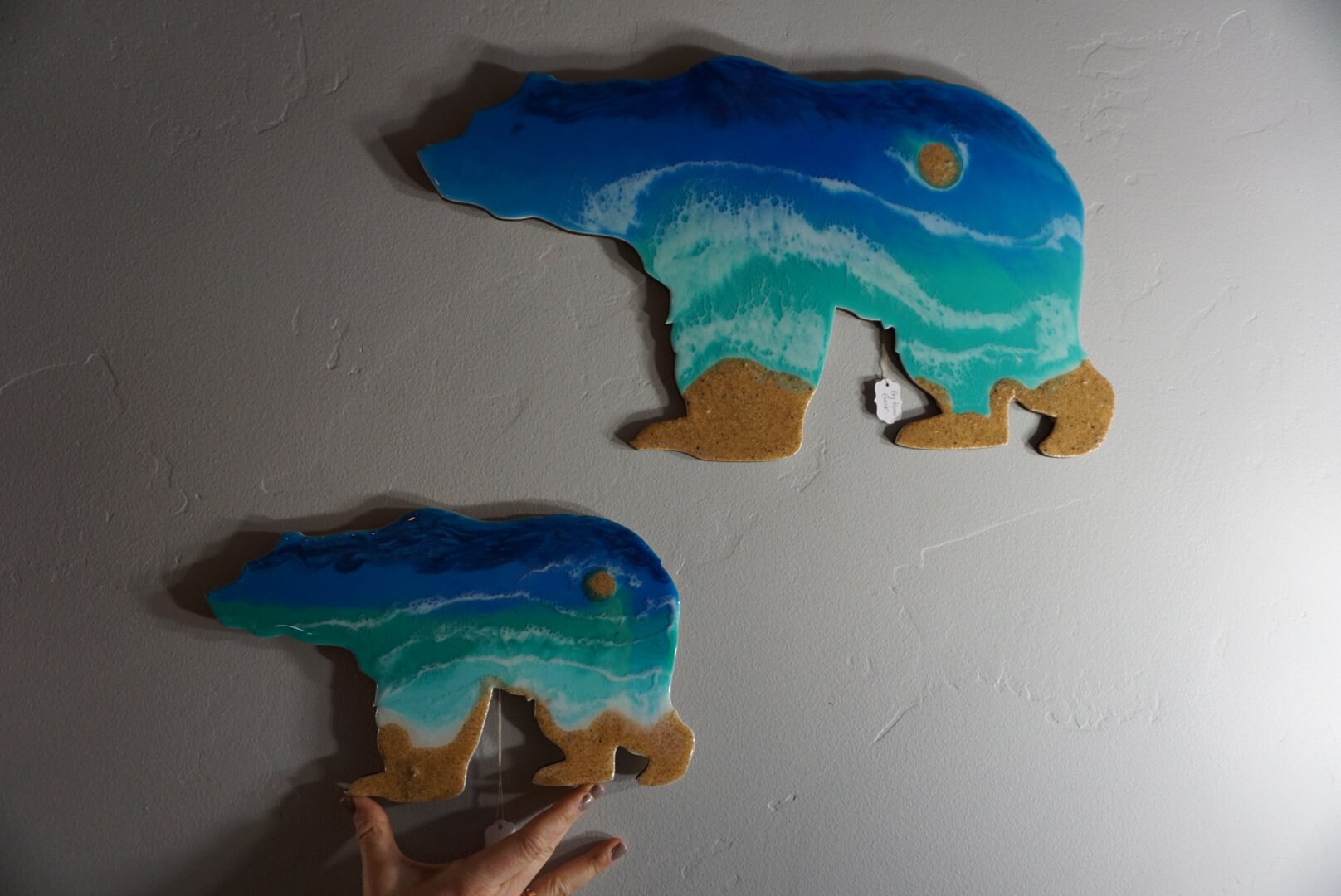 Tropical Ocean Bear in Blue/ Teal Resin With Hawaii Sand - Etsy