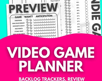 Video Game Planner Printable - Etsy