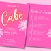 Cabo Birthday Bachelorette Invitation & Itinerary Template - Etsy