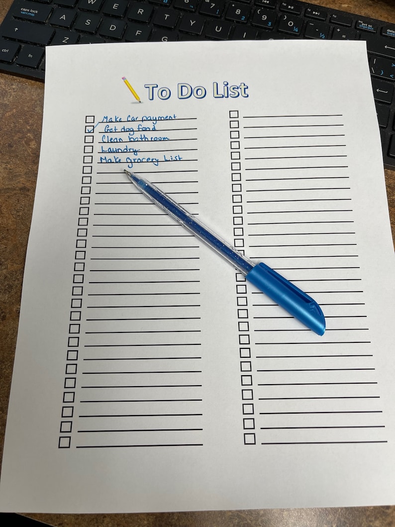 Printable to Do List - Etsy