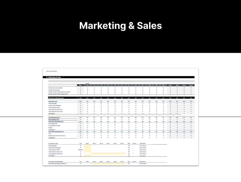 Lean Business Case Template, Business Plan, Business Planner, Editable ...