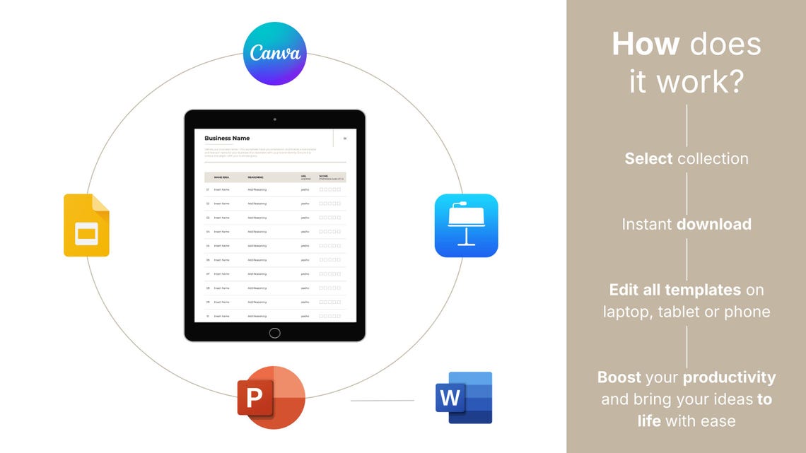 Interactive Business Strategy Playbook: Editable Business Planner ...