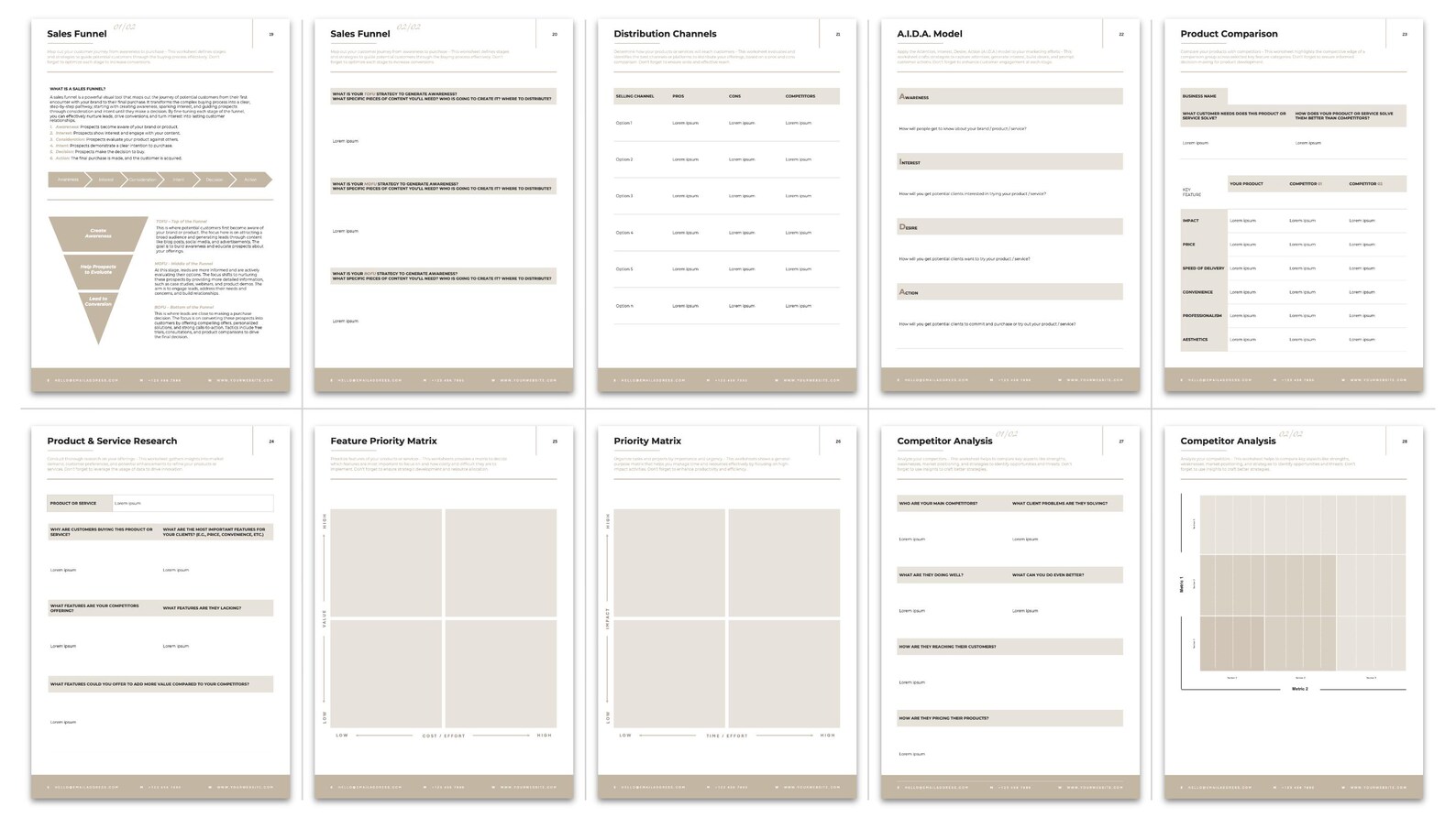 Interactive Business Strategy Playbook: Editable Business Planner ...