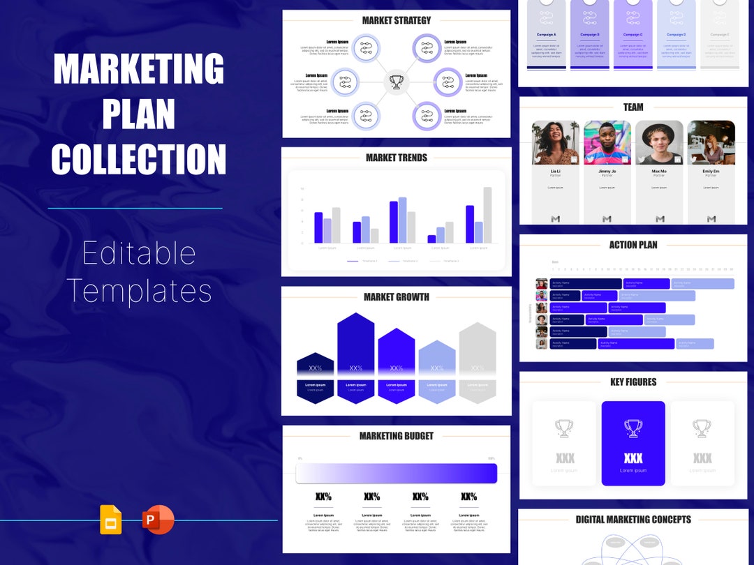 Editable Marketing Plan Template: Business Marketing Guide (PPT ...