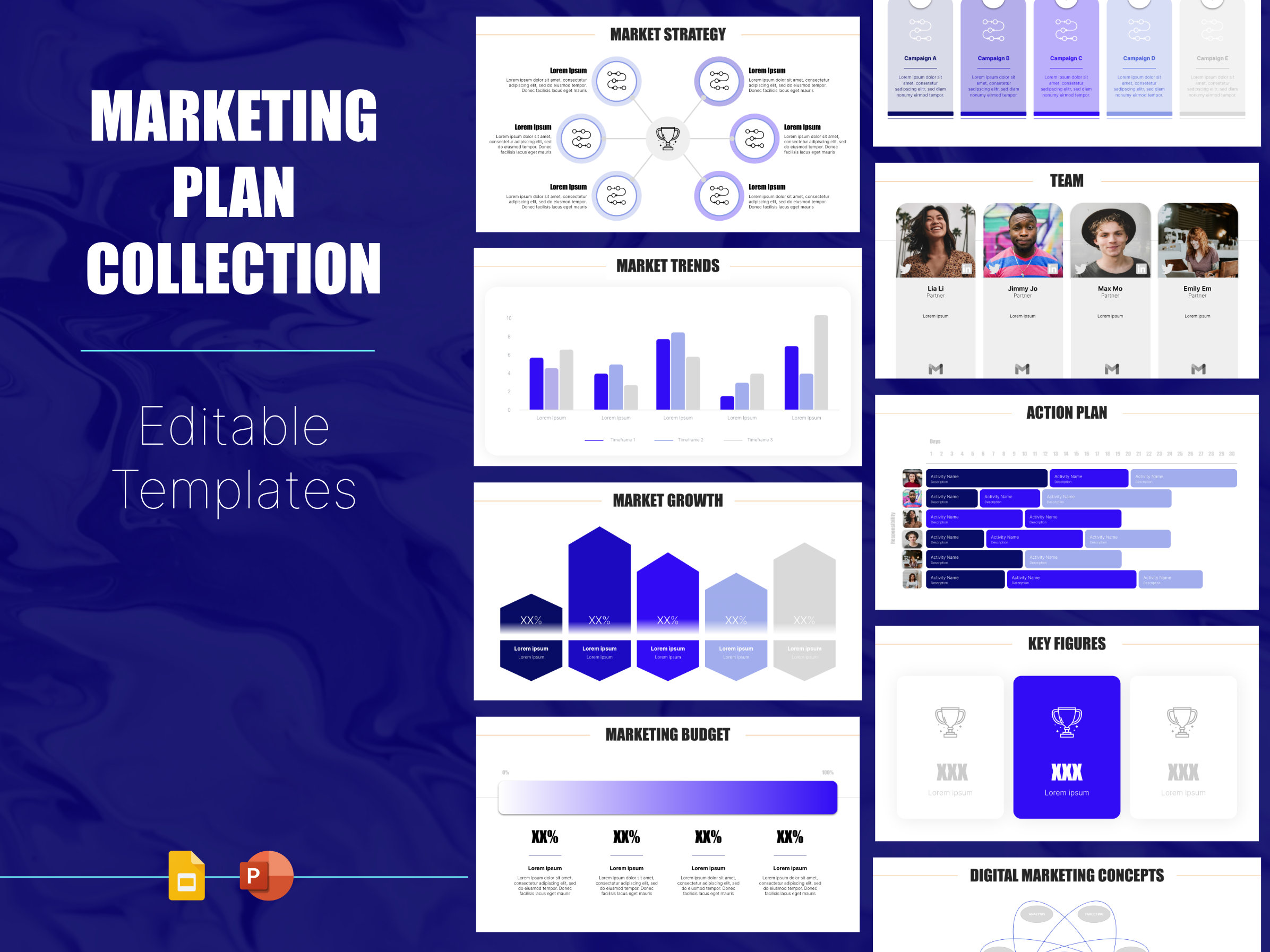 Editable Marketing Plan Template: Business Marketing Guide (PPT ...