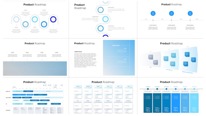 Product Roadmap Template: Editable Product Management Infographics for ...