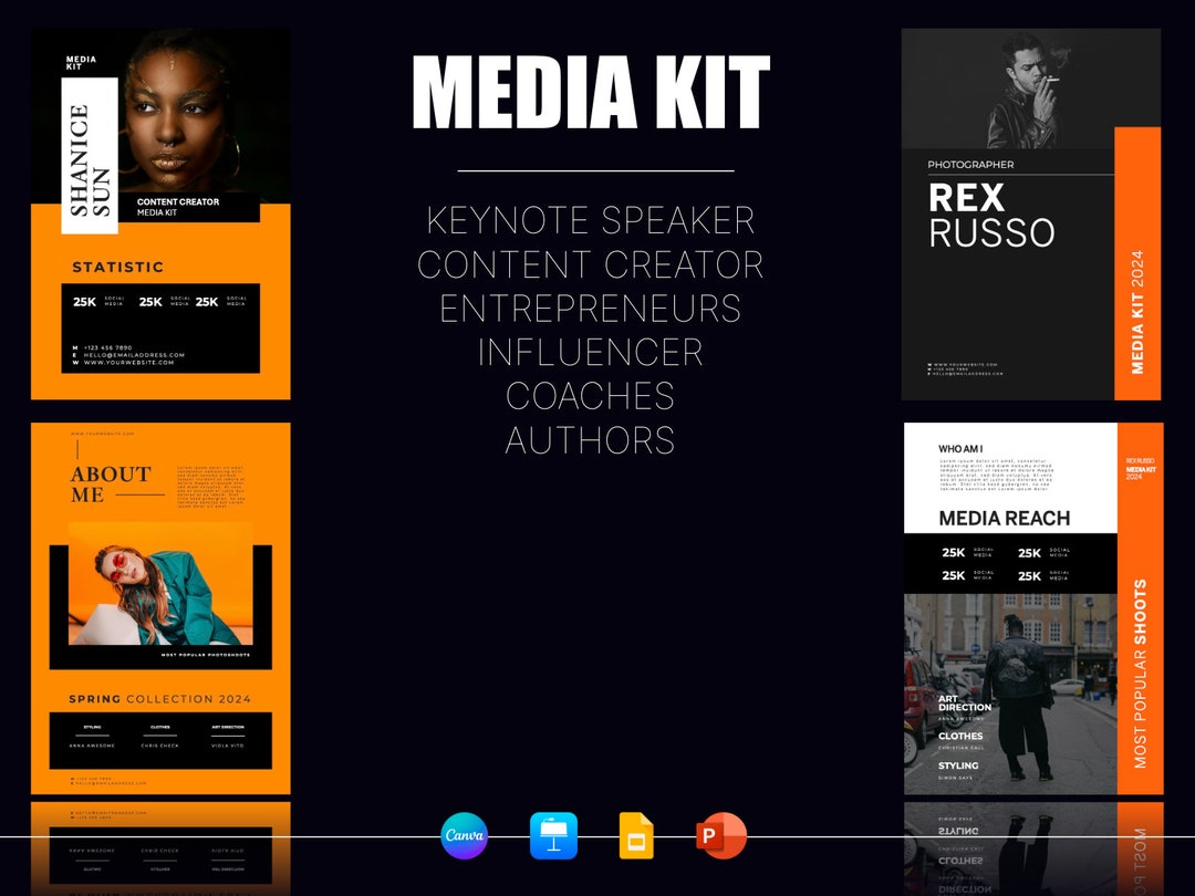 Editable Media Kit Template: 2 Pages for Influencer, Author, Coach ...