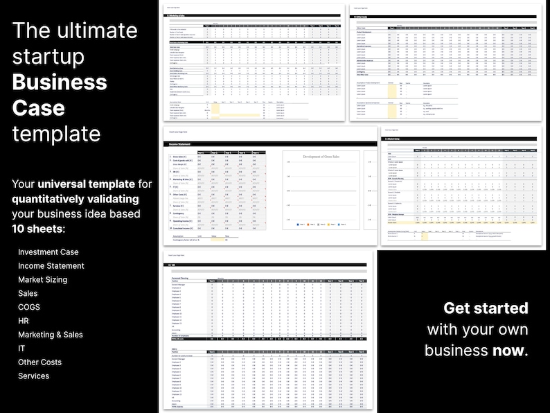 Editable Business Case Template: Excel Business Plan and Financial ...