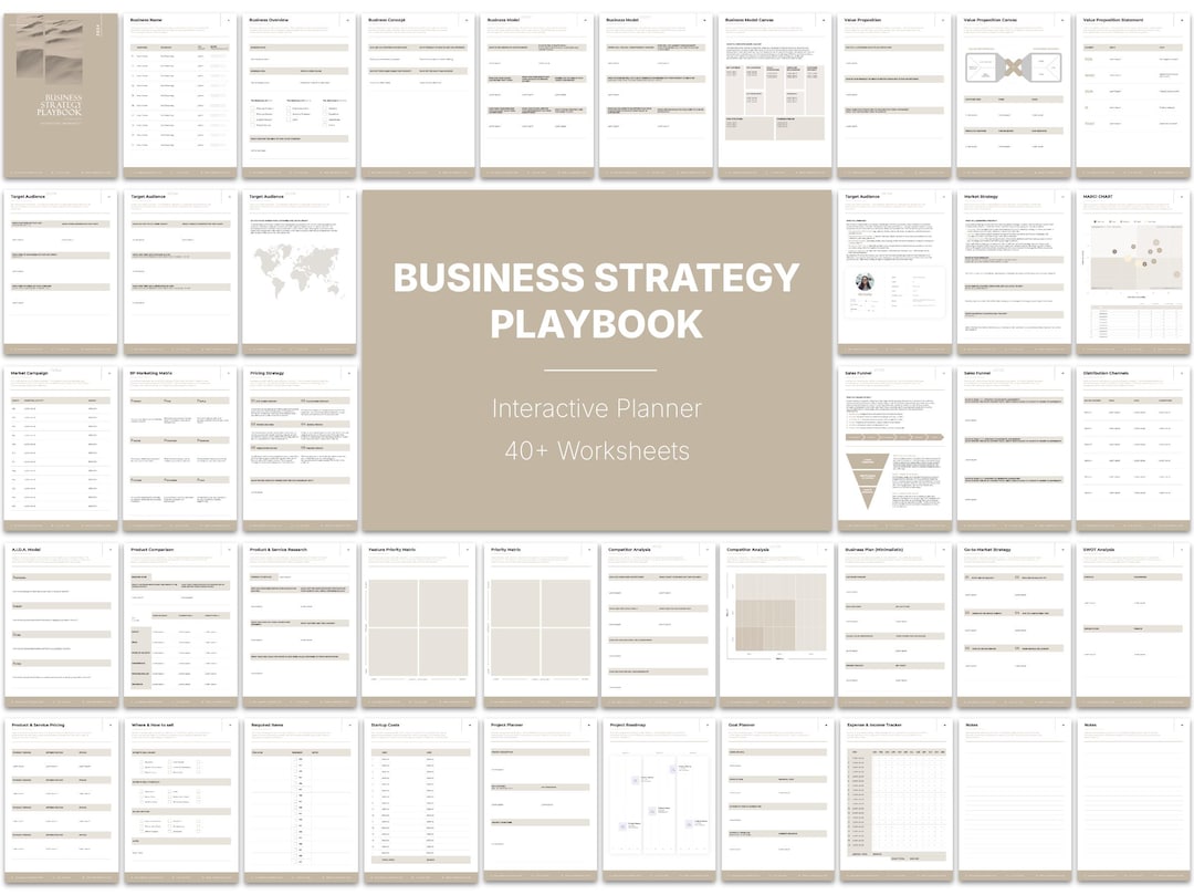 Interaktive Business Strategy Playbook, Business Planer, Startup Guide ...