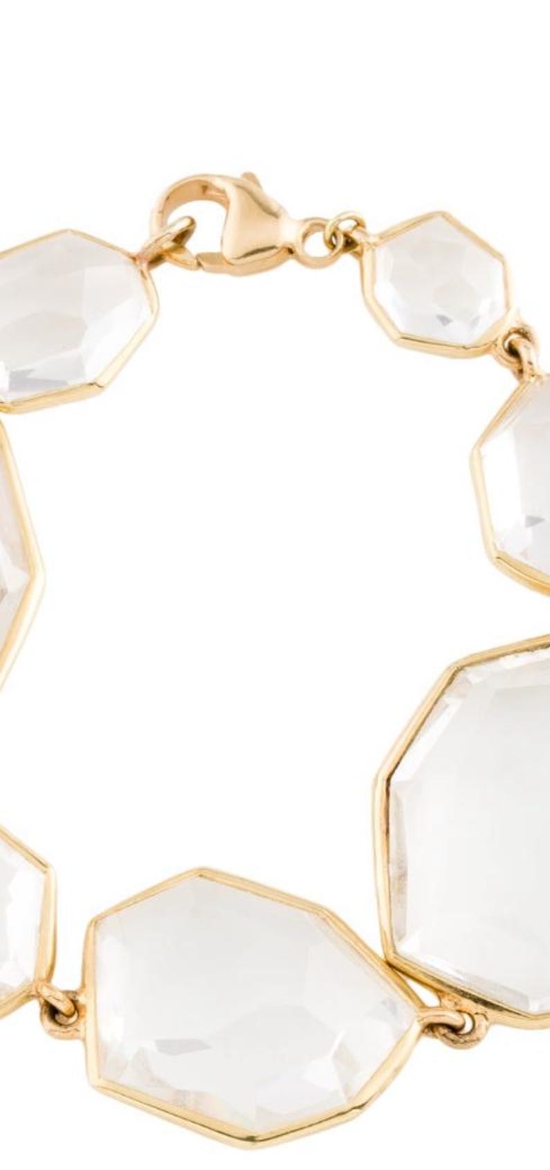 Ippolita 18K 750 Yellow Gold Rock Candy Collection Quarts Link Bracelet ...