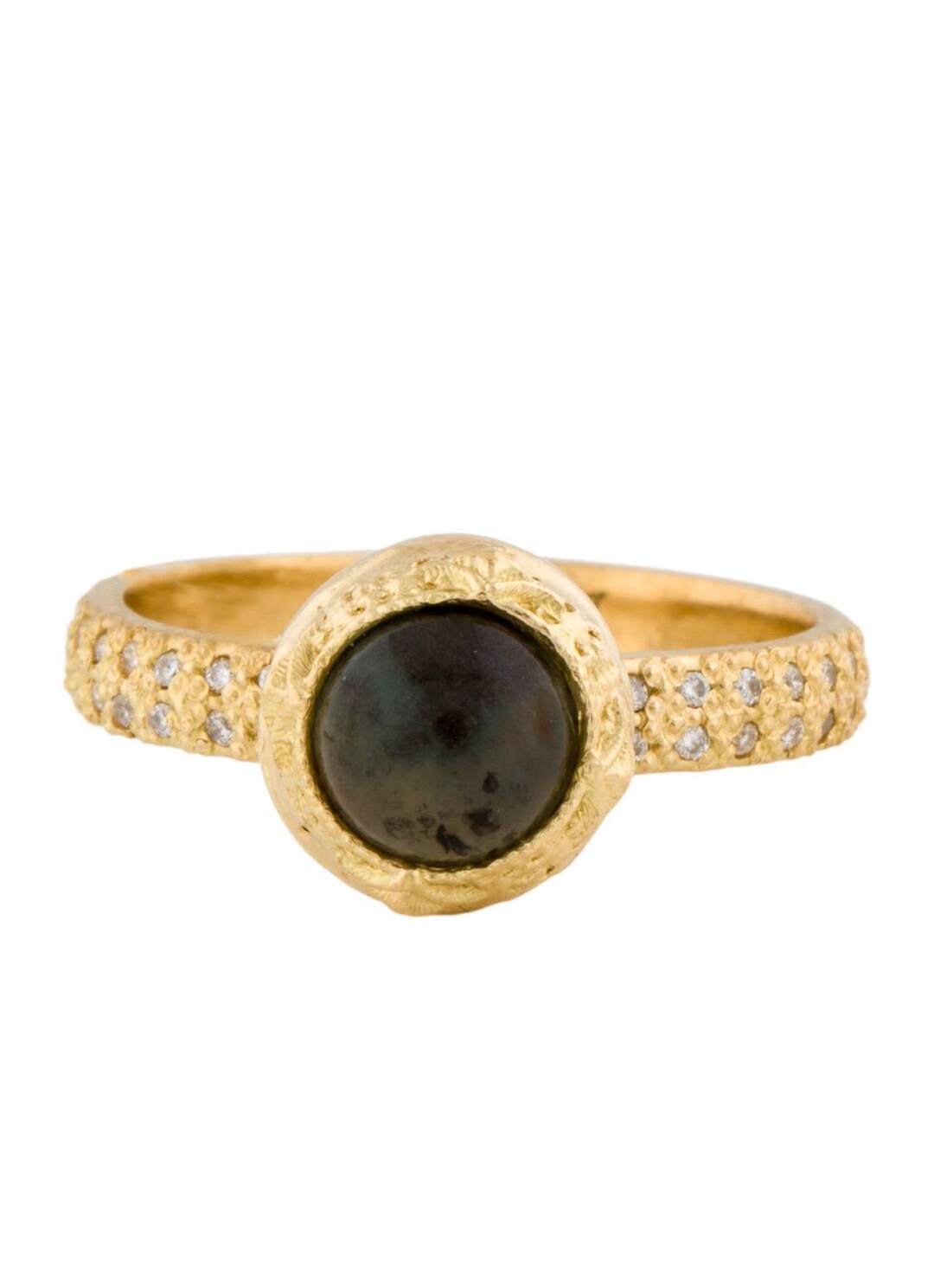 Armenta 18K Yellow Gold 750 Diamond & Scapolite Cocktail Ring - Etsy