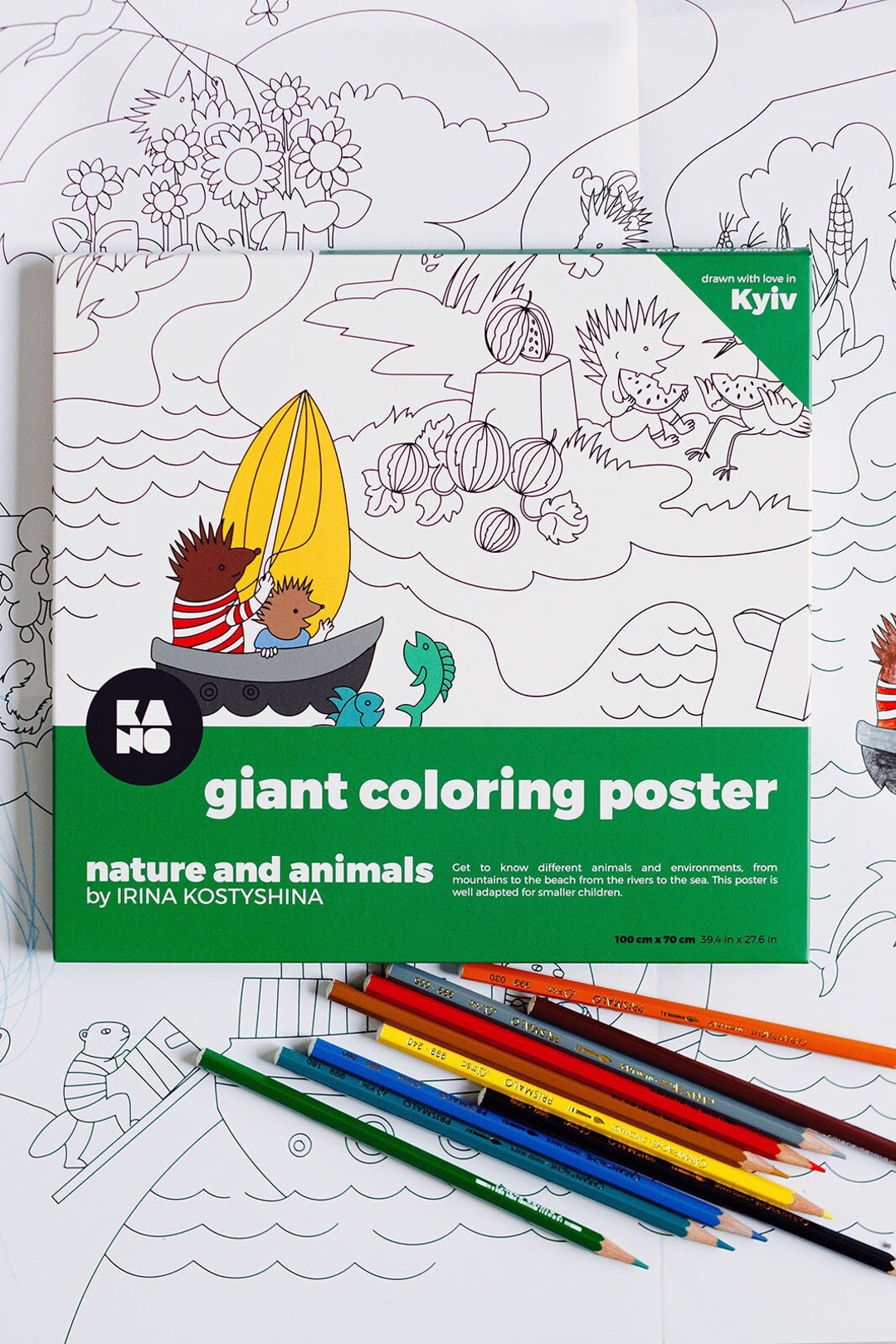 Giant Colouring Poster "nature and Animals" - Etsy
