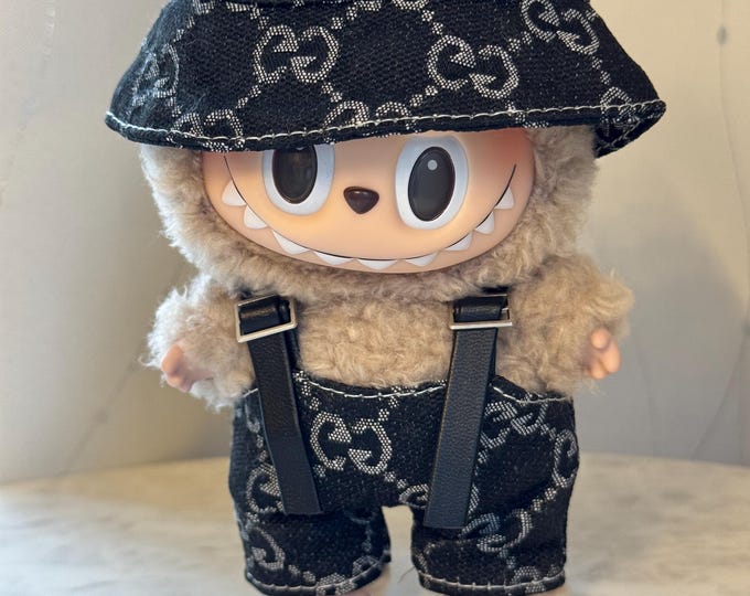 Labubu Clothes Clothing Popmart Designer Set Hat and Overalls - No Doll ...