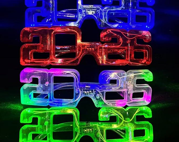 2026 LED Light up Glasses, New Year's Eve Party Eyeglasses - Etsy