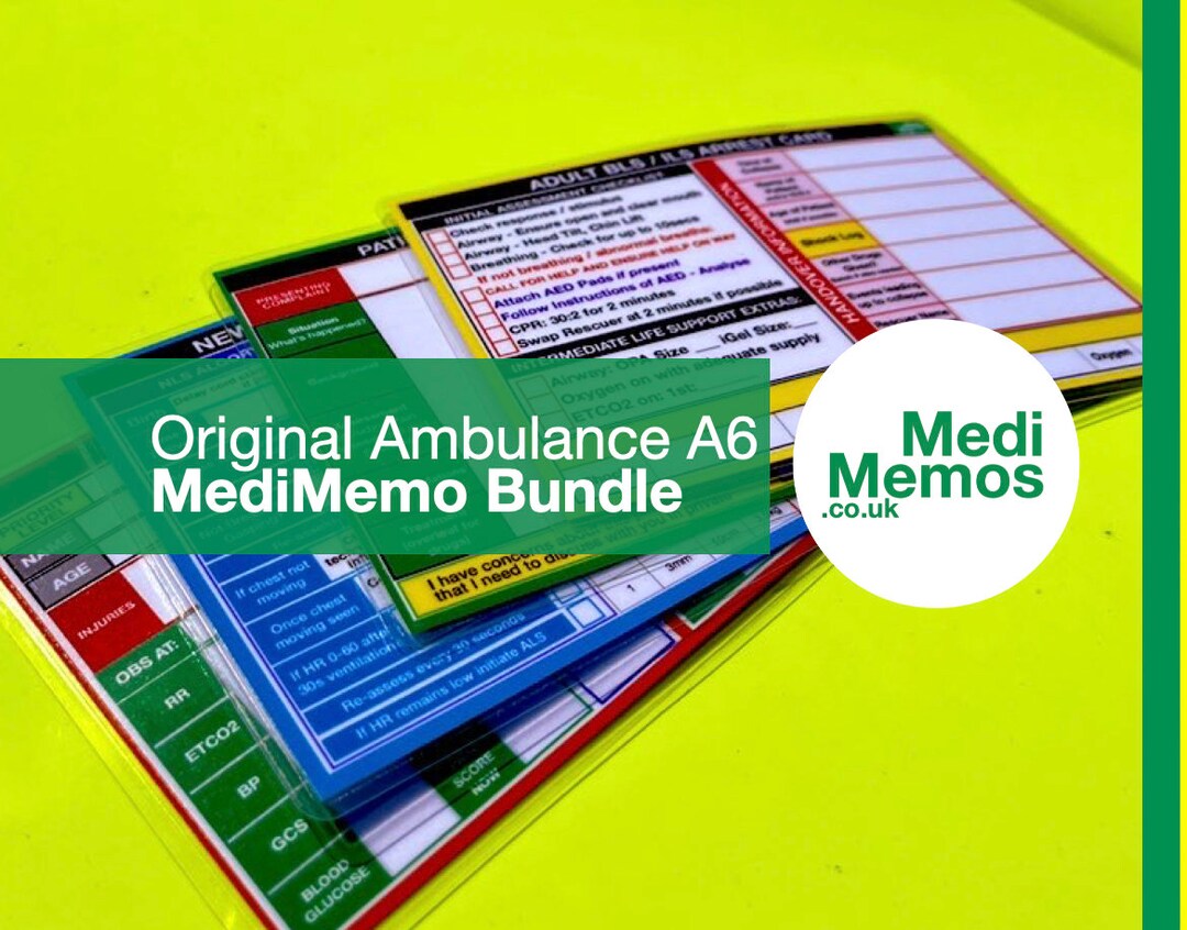 Medi Memo Bundle for Ambulance / Paramedic / Student Paramedic / AAP ...