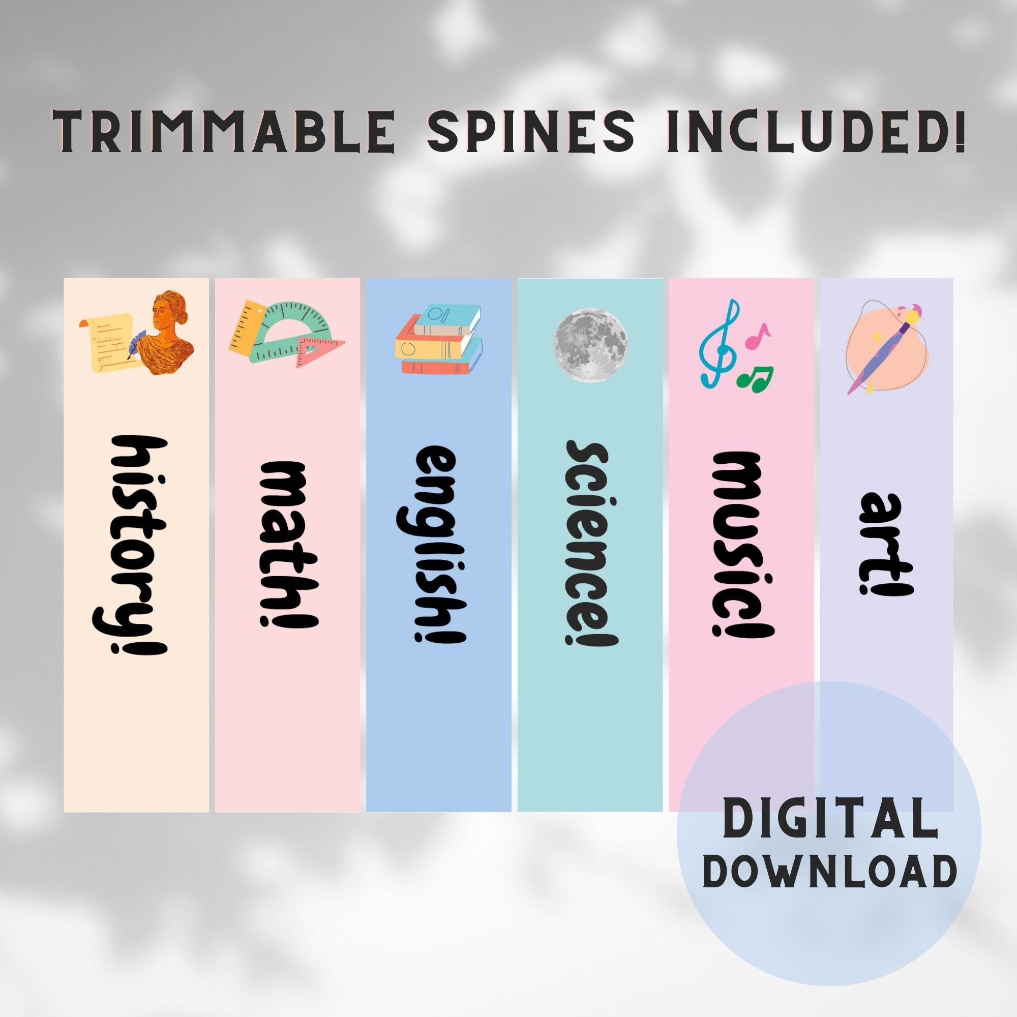 Printable Binder Covers and Spines Pack | Elementary School, Middles ...