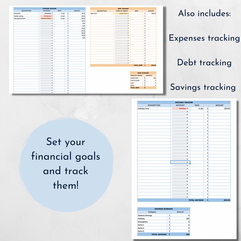 Simple Monthly Budget and Expense Tracker - Google Sheet Template ...