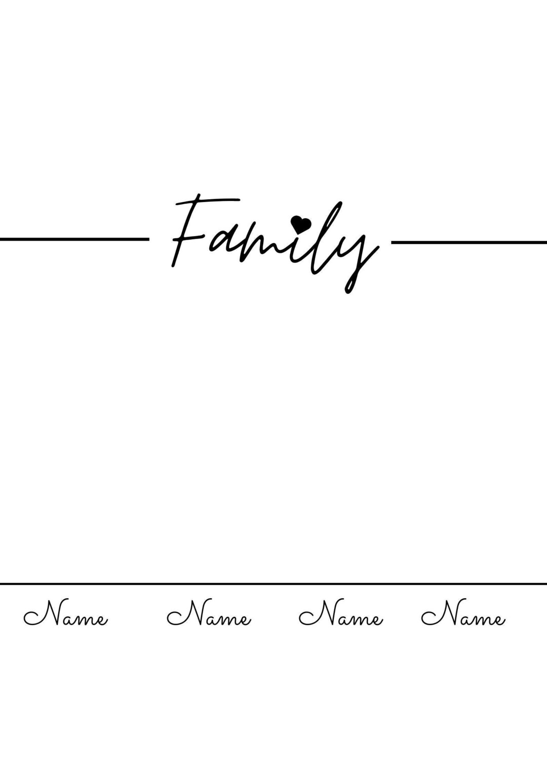 Family Love Poster Customizable - Etsy