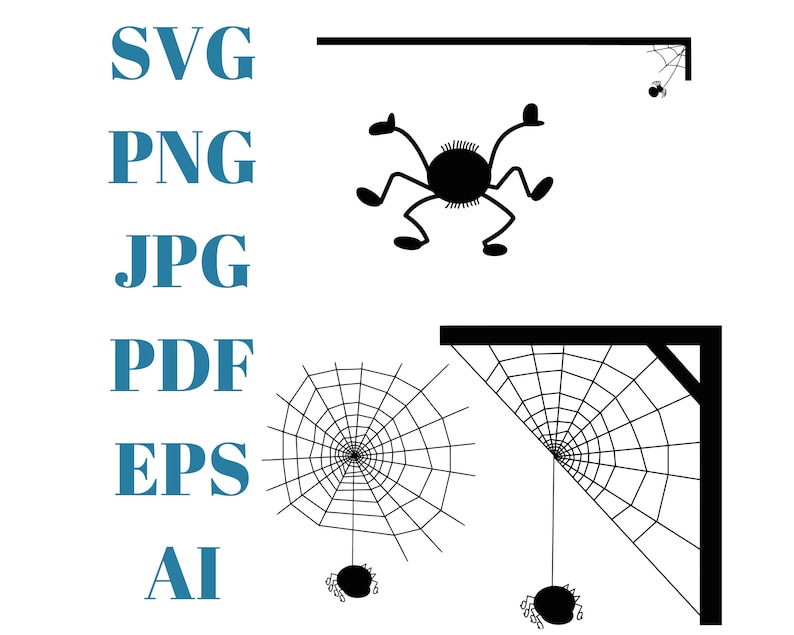 Cute Spider SVG Bundle Cute Spider Web Instant Digital - Etsy