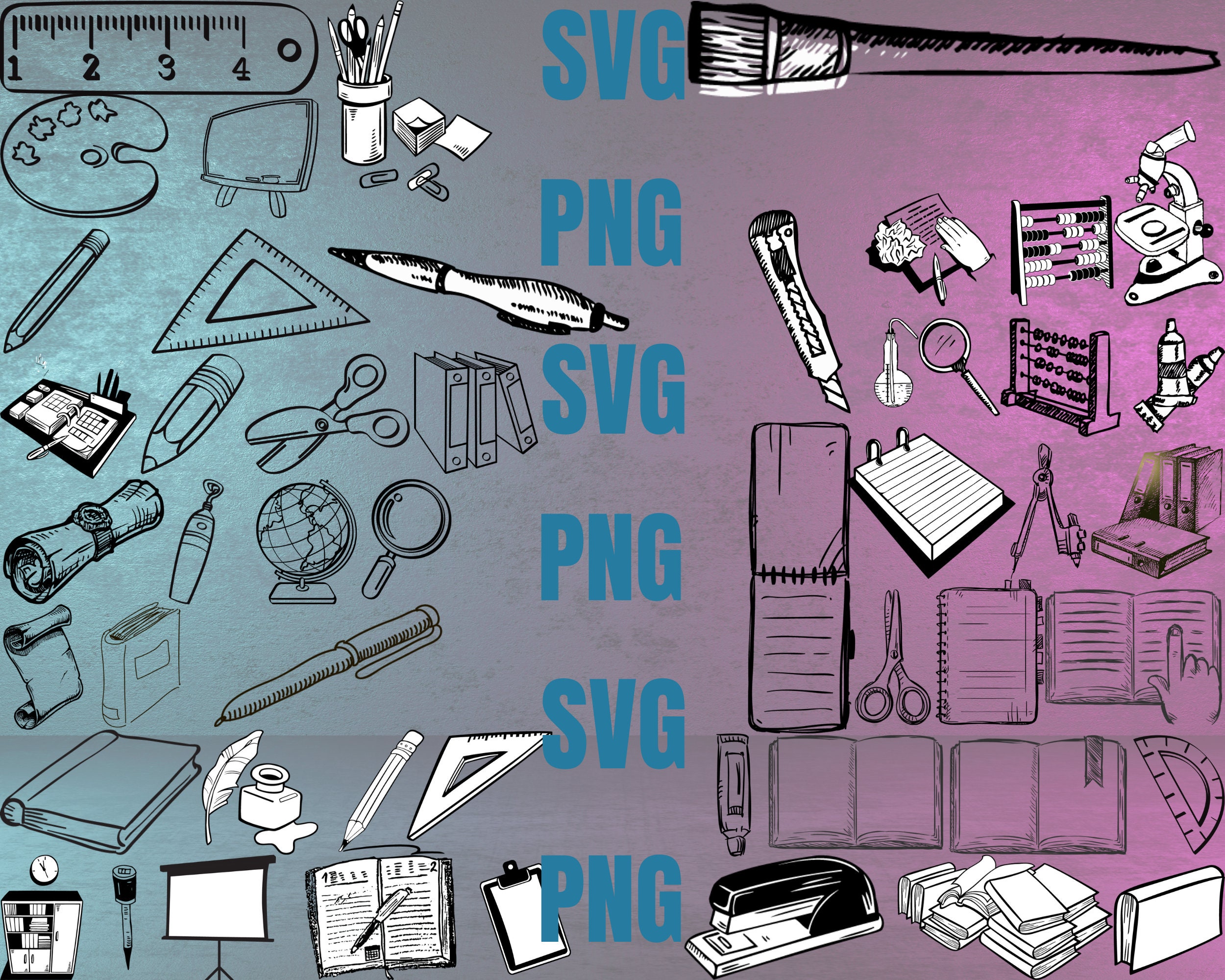 150+ School SVG Bundle | Back to School SVG Teacher Svg Clipart | Kids ...