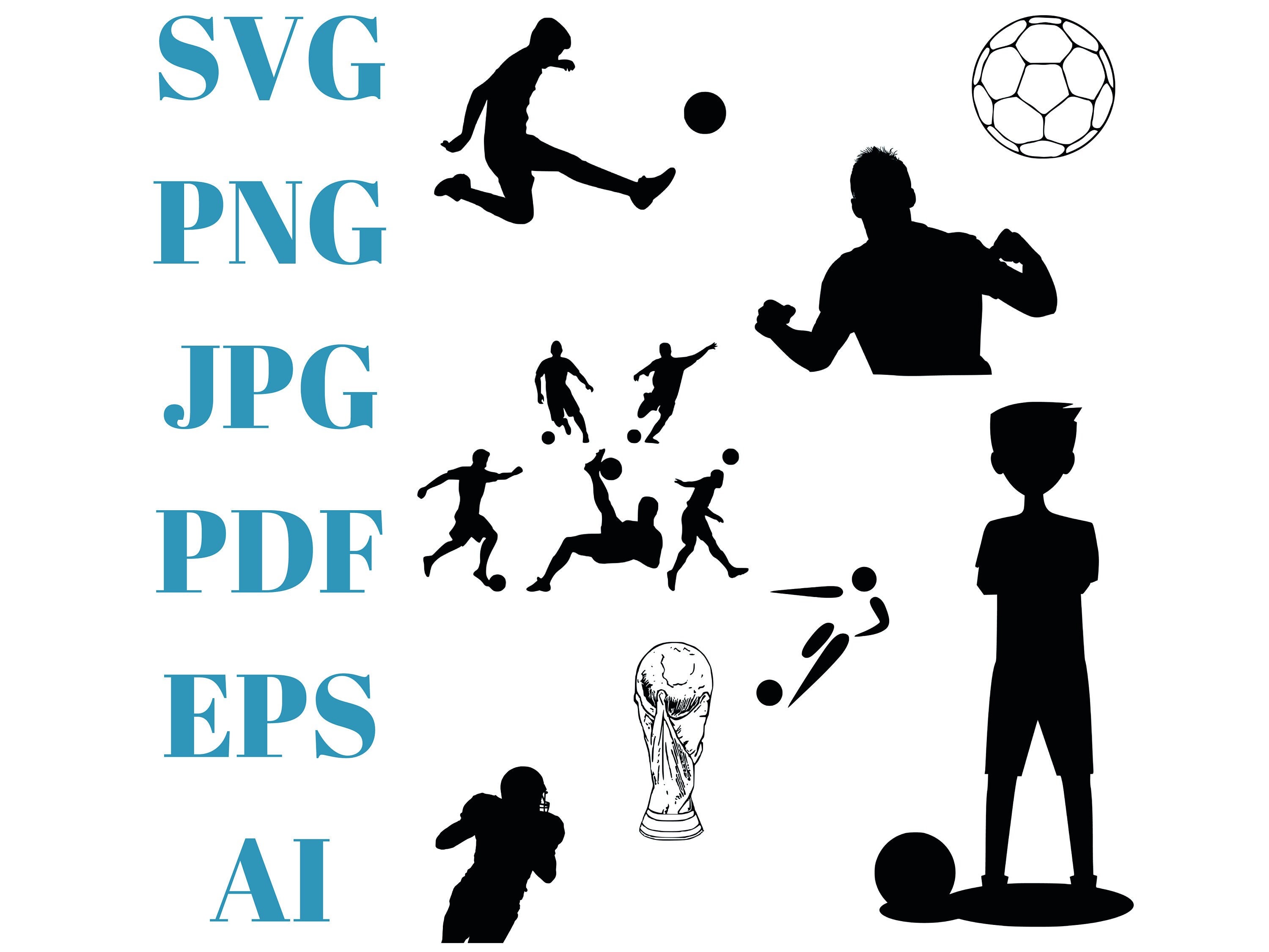 Soccer Svg Bundle, Soccer Png Bundle, Soccer Player Svg Bundle ...