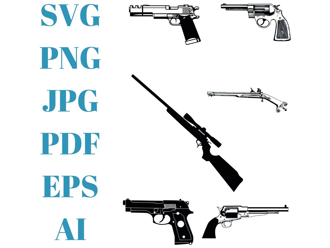 Revolver SVG, Flintlock Pistol Svg, Pistol Svg, Gun SVG, Weapon Svg ...