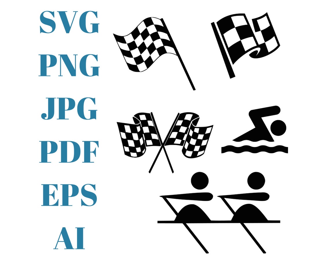 Racing Flag SVG | Swimming Svg | Rowing Svg | Pdf | Png | Ai | Eps ...