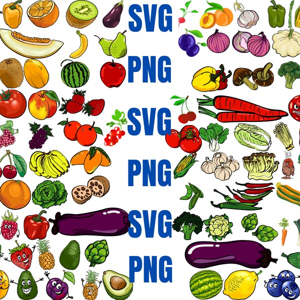 Vegetables Fruits - Etsy